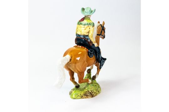 Beswick Cowboy mounted on a galloping Palomino horse, model no.1377, H ...