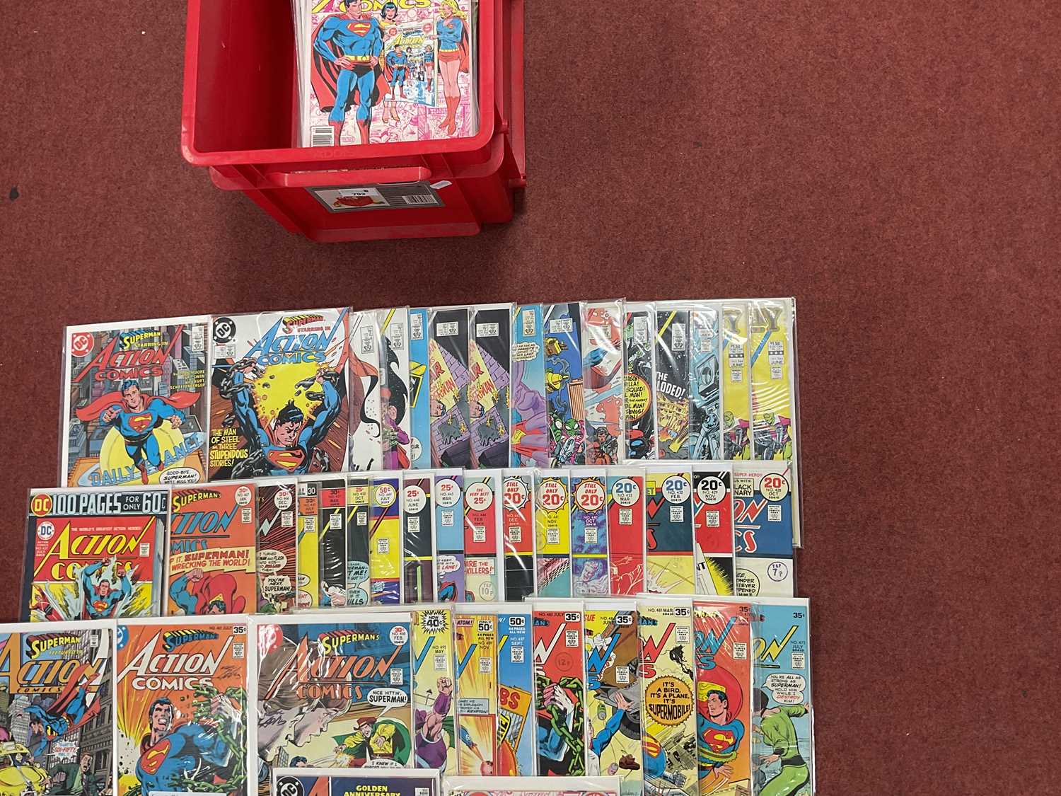 Approximately Seventy Five Action Comics by DC. Including #429, #433 ...