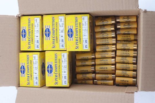 S2) Quantity of 20 bore Gamebore No.8 shot 24gr cartridges