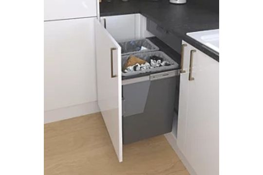 Essentials Vigote Pull-Out Bin Anthracite 92Ltr-SR2(1.8)