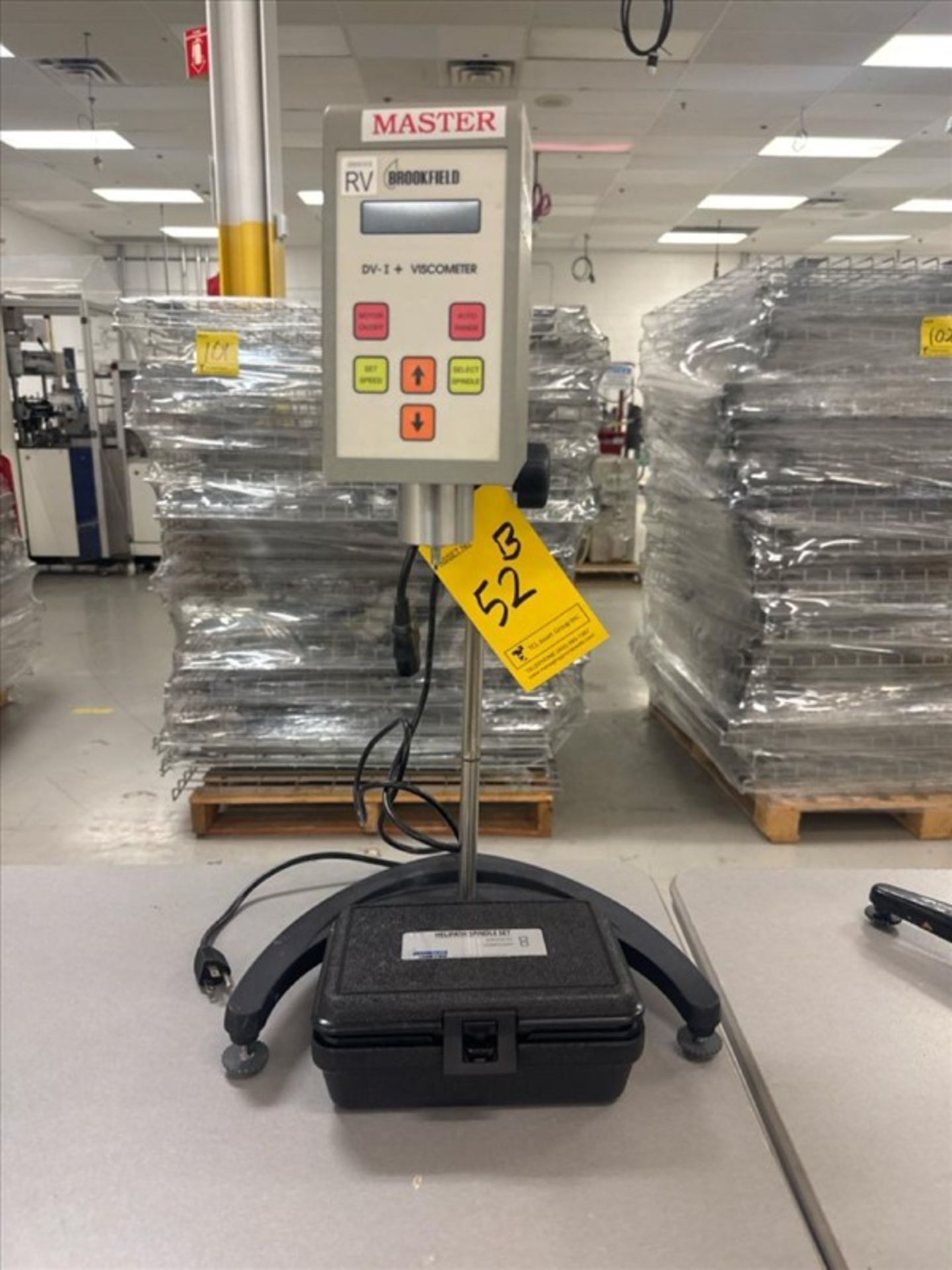 Brookfield viscometer, mod. RVDV- I Plus, ser. no. AT83668 c/w Helipath ...