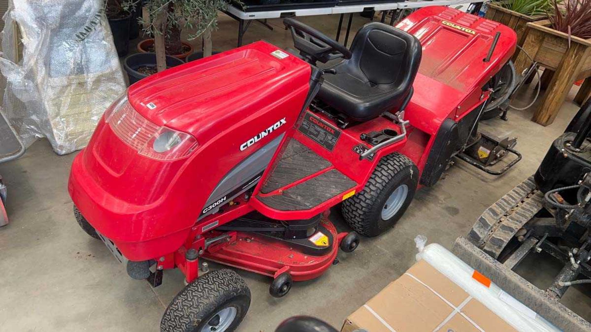 Countax C300h petrol ride-on lawnmower with powered grass collector ...