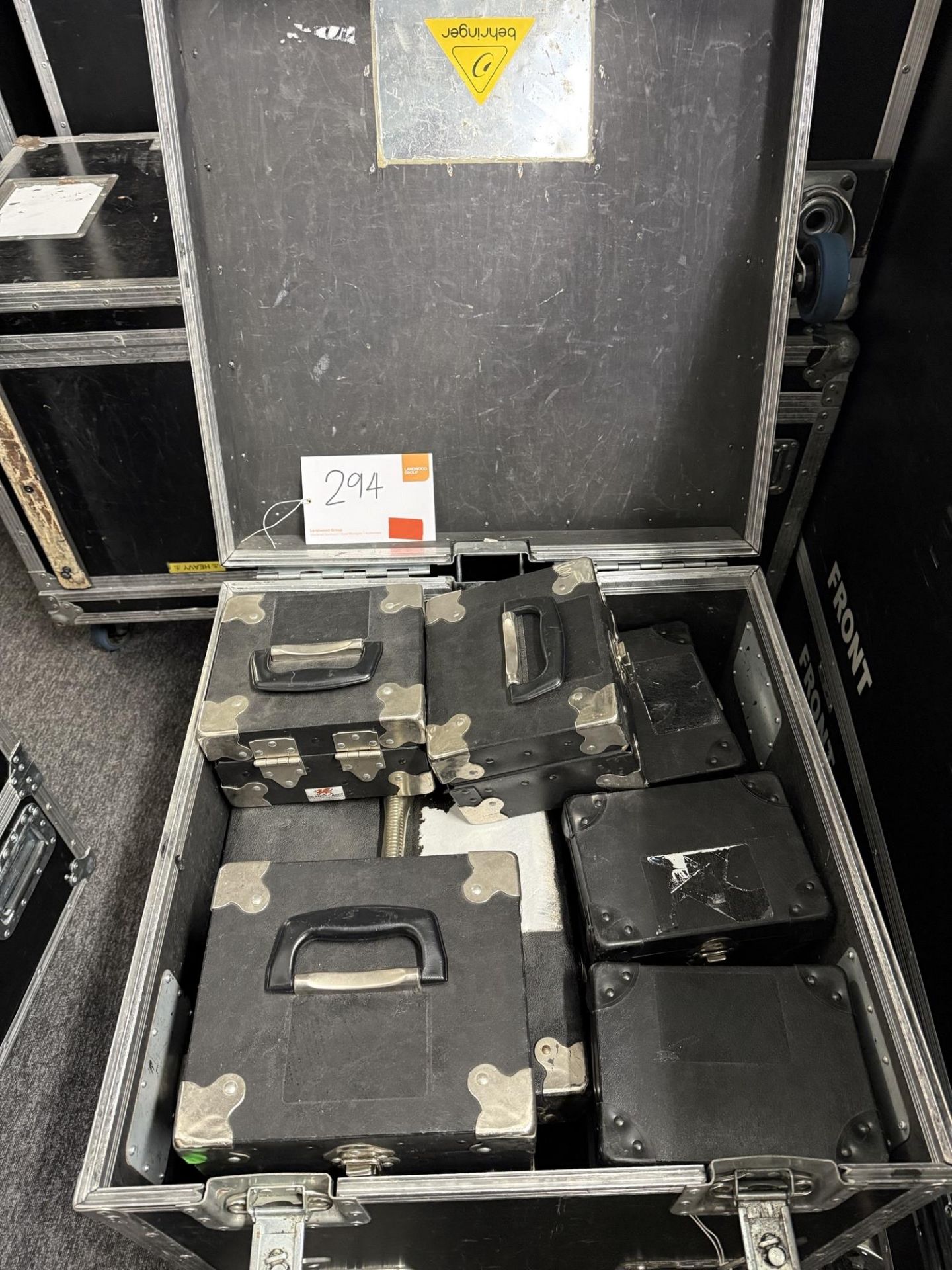 600mm Cube Cable Trunk (Used) Containing assorted Plastic Small Cases ...