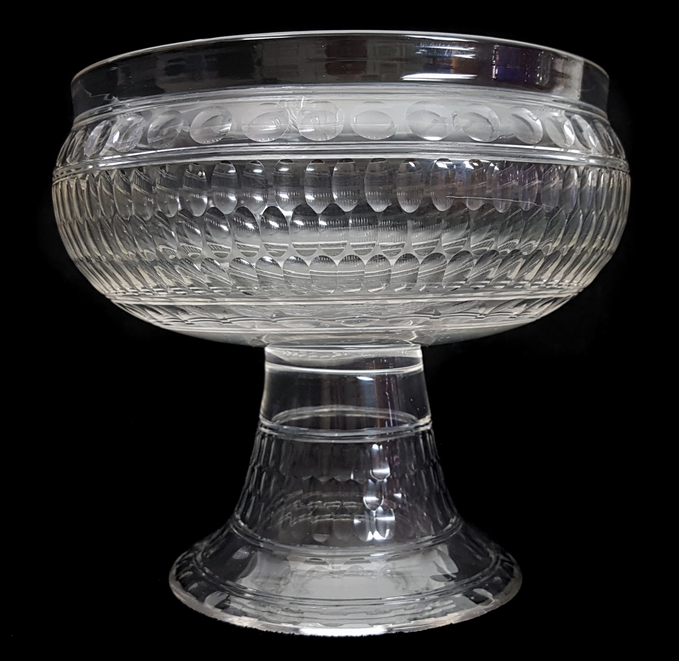 James Powell & Sons Whitefriars Limited - A Roman cut pedestal bowl ...