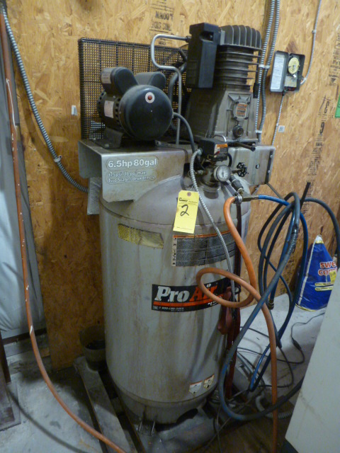 Devilbiss Pro Air Vertical Air Compressor, 80 Gal. Tank, 6.5 hp, m/n ...
