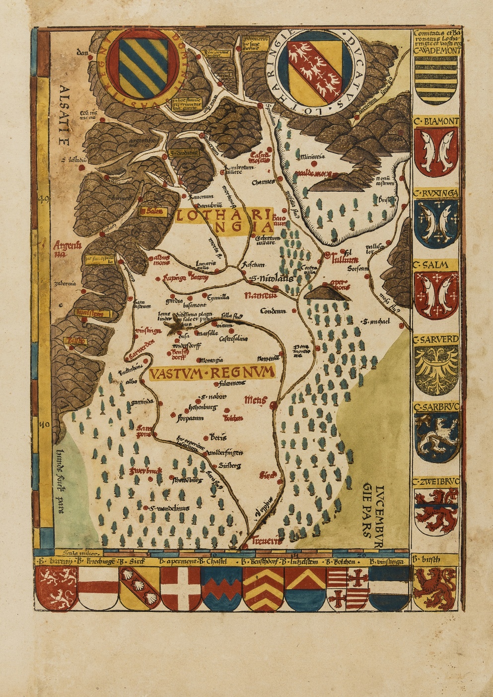 France.- Waldseemüller (Martin) [Lotharingia], early Ptolemaic map of ...