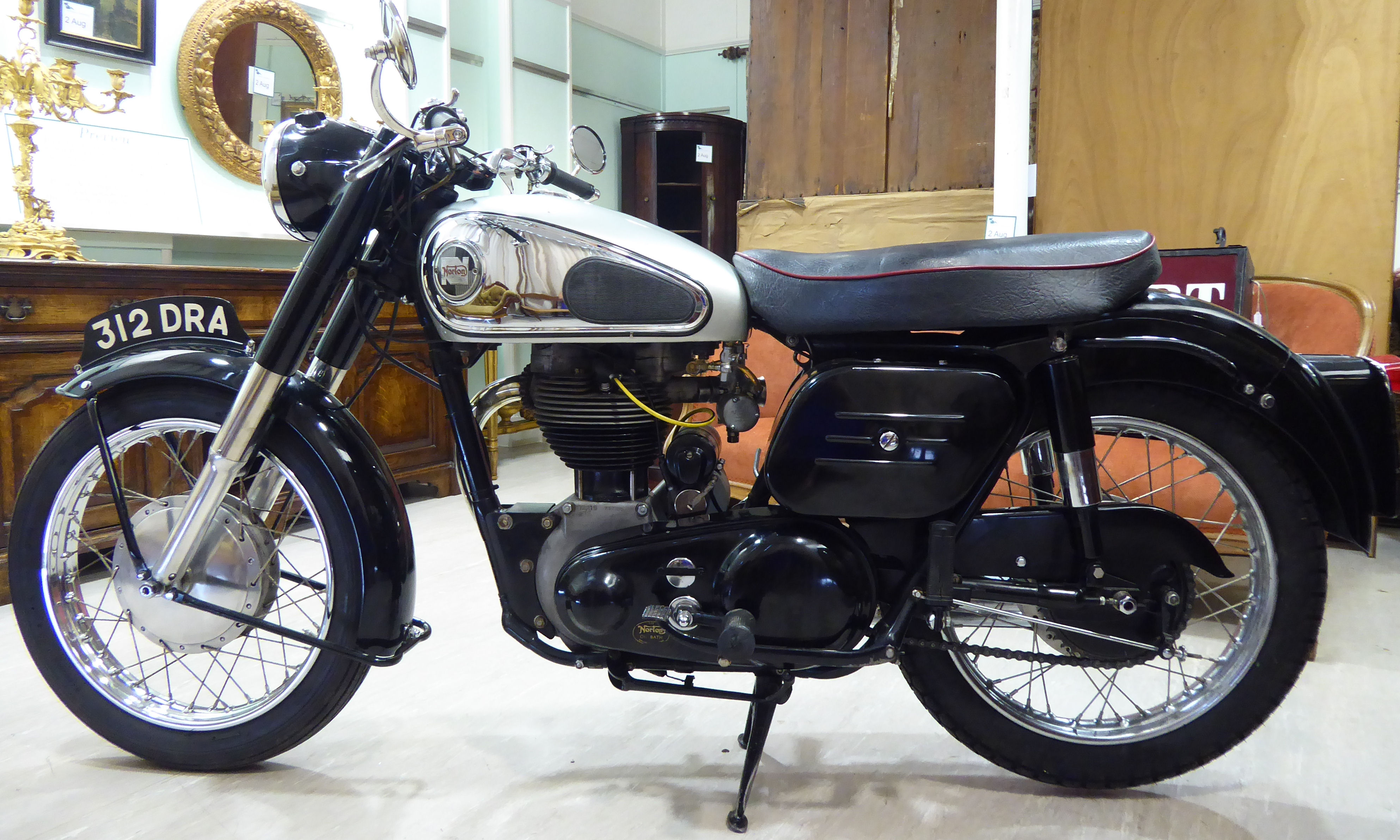 A 1957 Norton model 50 motorcycle reg. no. 312 DRA, 350cc single, in ...