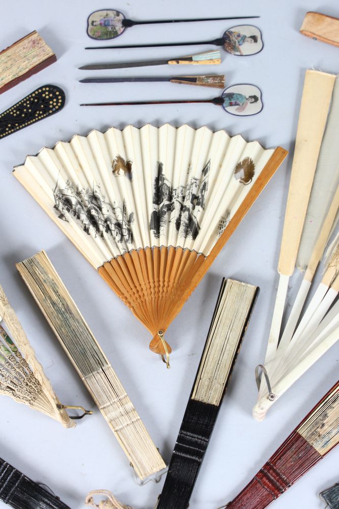 A COLLECTION OF FANS.