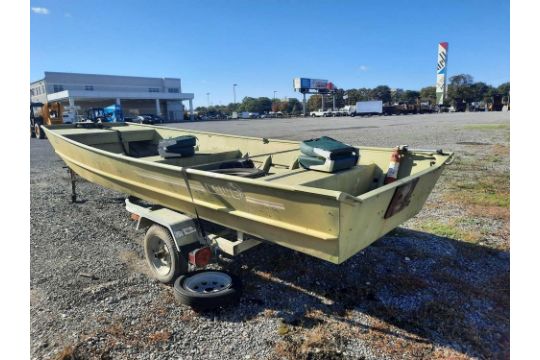 1987 16' LOWE BIG JON BOAT, HULL ID:LWN25564A787 W/1987 LONG 700WCSG ...