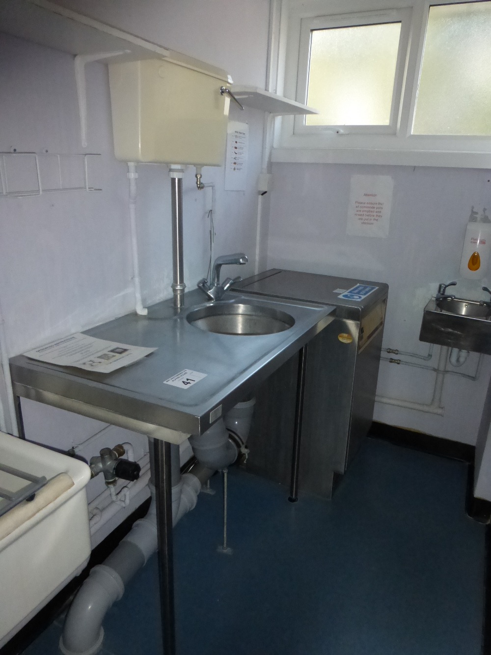 1 Panamatic Midi Sluicer Disinfector, a stainless steel sluice sink ...