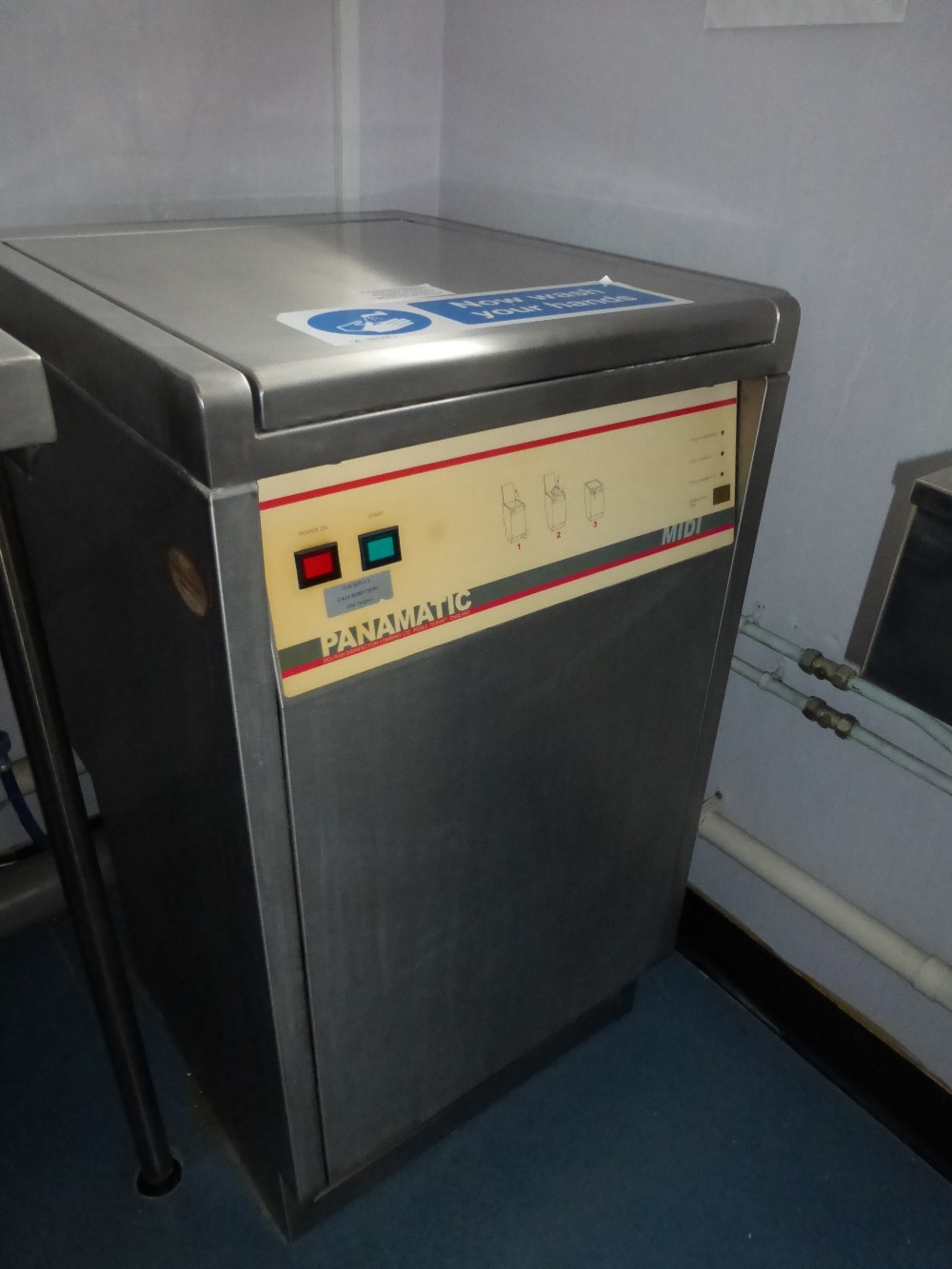 1 Panamatic Midi Sluicer Disinfector, a stainless steel sluice sink ...