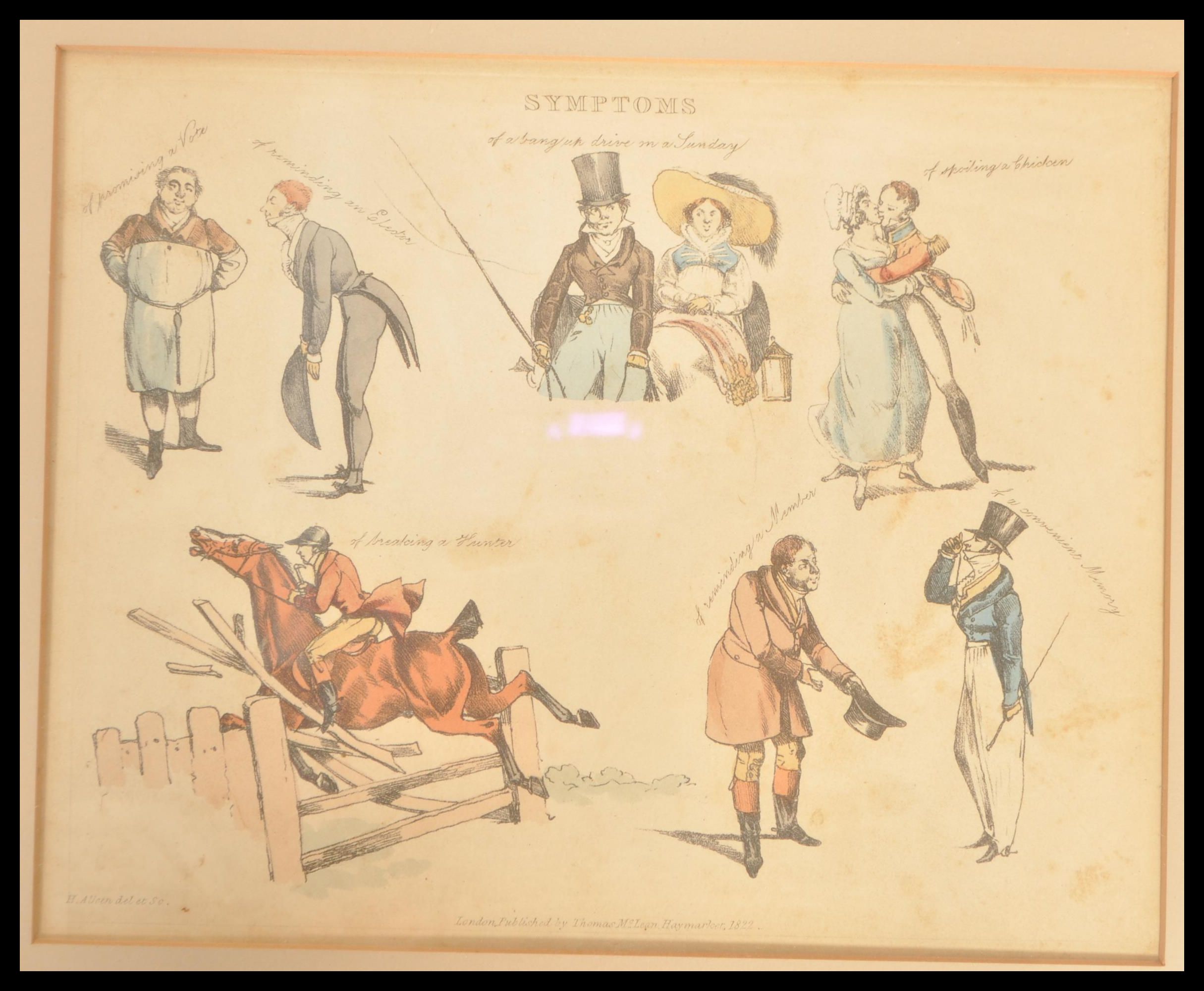 A collection of 19th Century Victorian etchings to include a hand ...