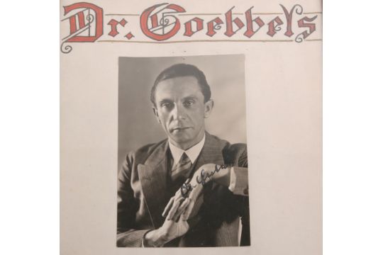 Third Reich Minister of Propaganda Josef Goebbels Signature, in ink on ...