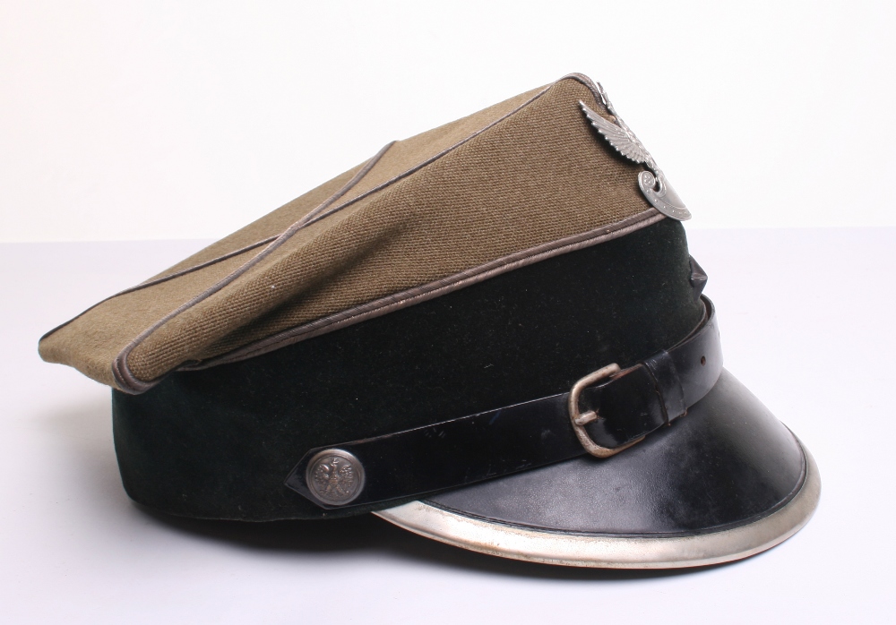 WW2 Polish Artillery Officers Peaked Cap being the traditional type ...
