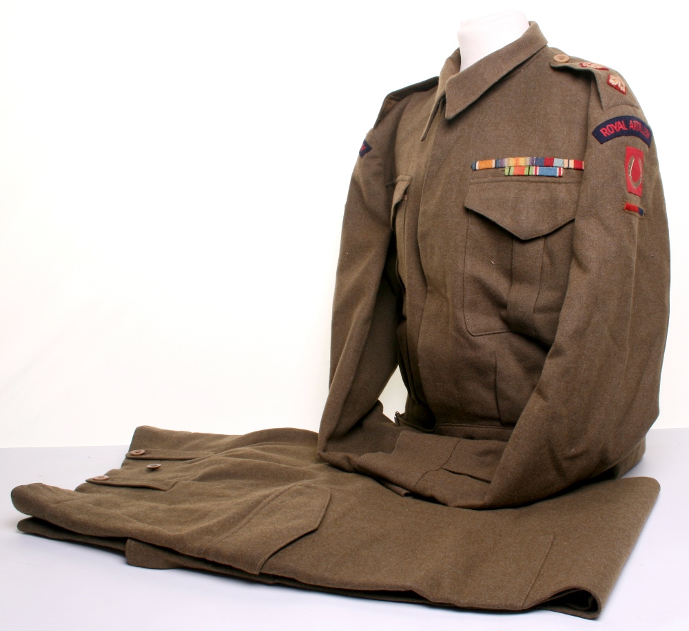 WW2 British Royal Artillery Officers Battle Dress Uniform Set ...