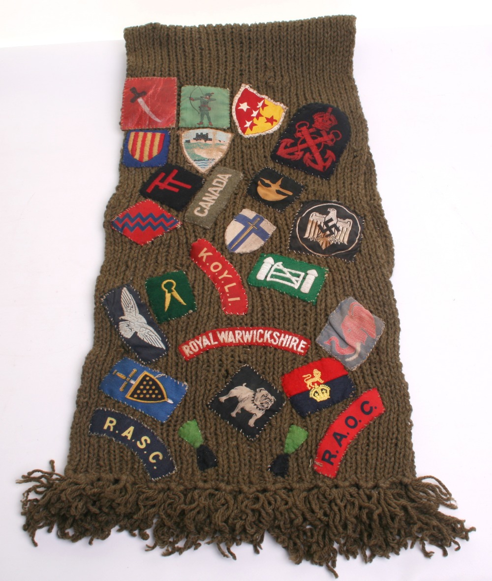British Army Scarf Decorated With Cloth Insignia, standard British army ...