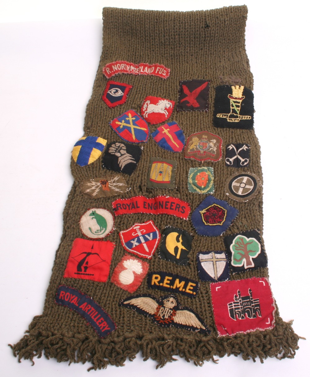 British Army Scarf Decorated With Cloth Insignia, standard British army ...