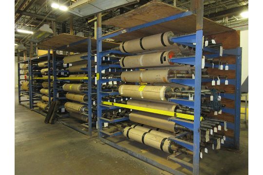 (9) ROLLER STORAGE RACKS