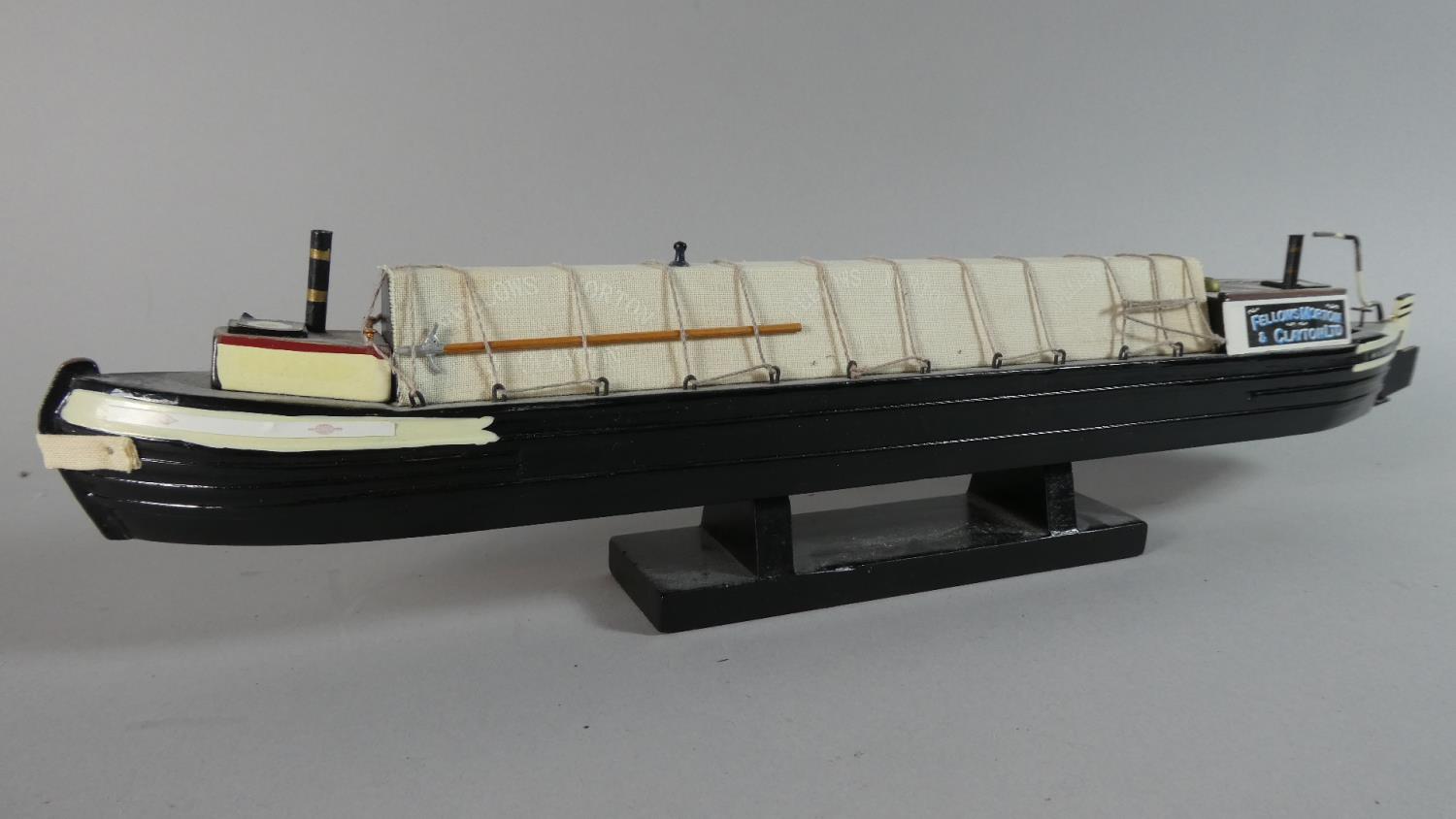 A Scale Model of a Canal Boat, 39cm Long, in the Livery of Fellows ...