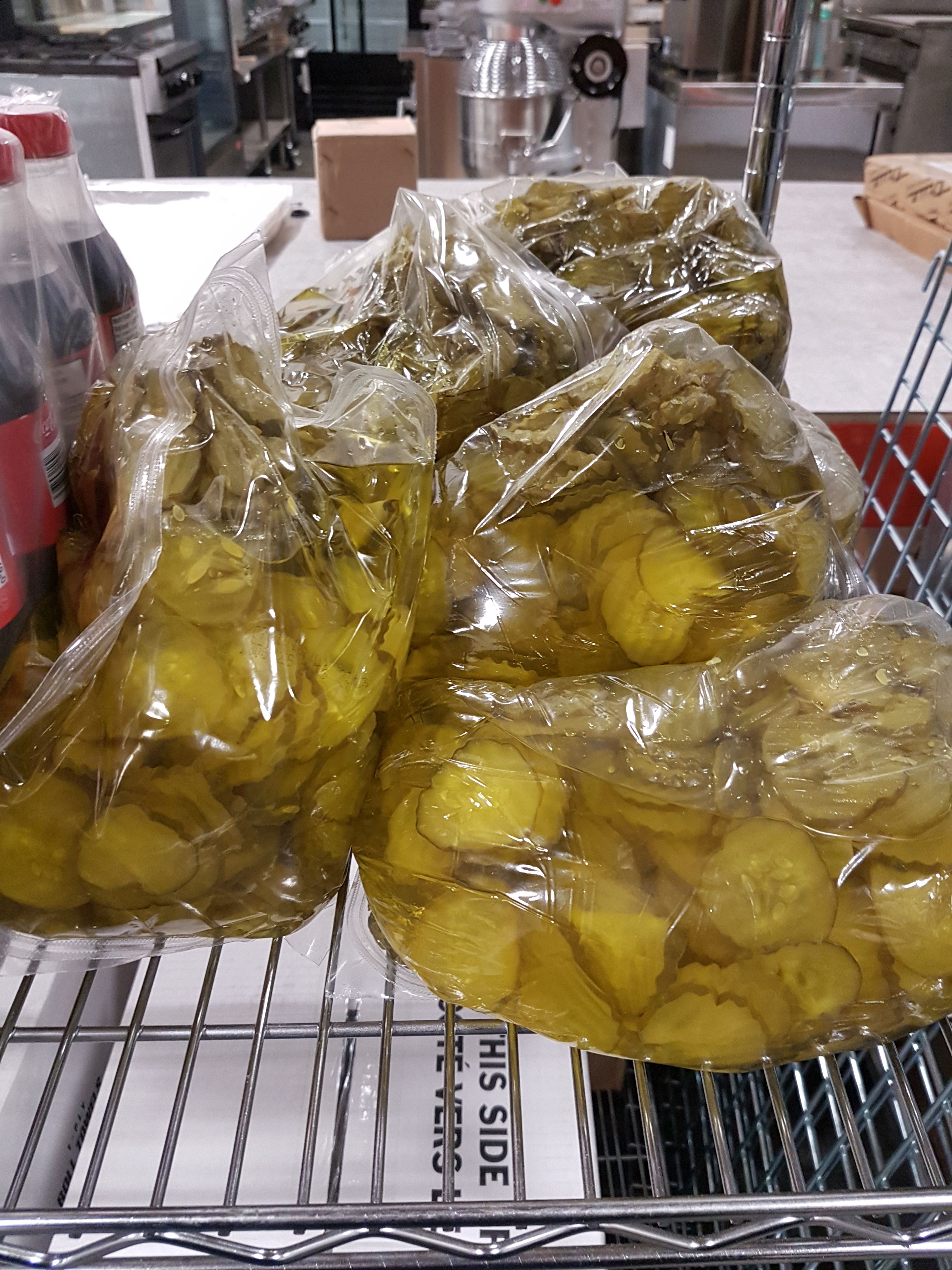 Sliced Pickles - 8 Bags, Notes: ,Location: CS9