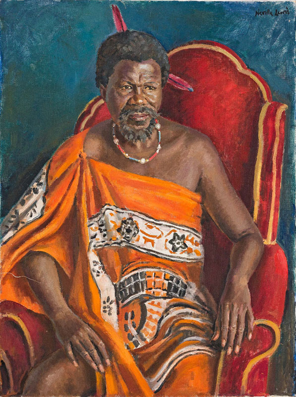 Alfred Neville Lewis King Sobhuza II signed; engraved with the title ...