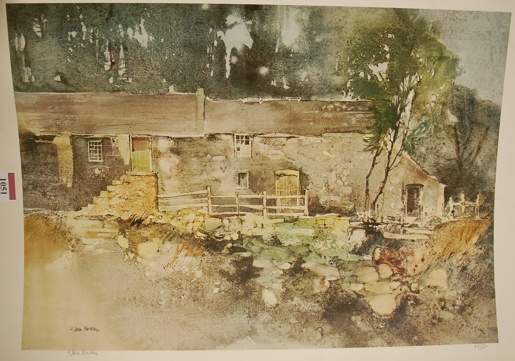G John Blockley - unframed limited edition lithograph No. 49/550