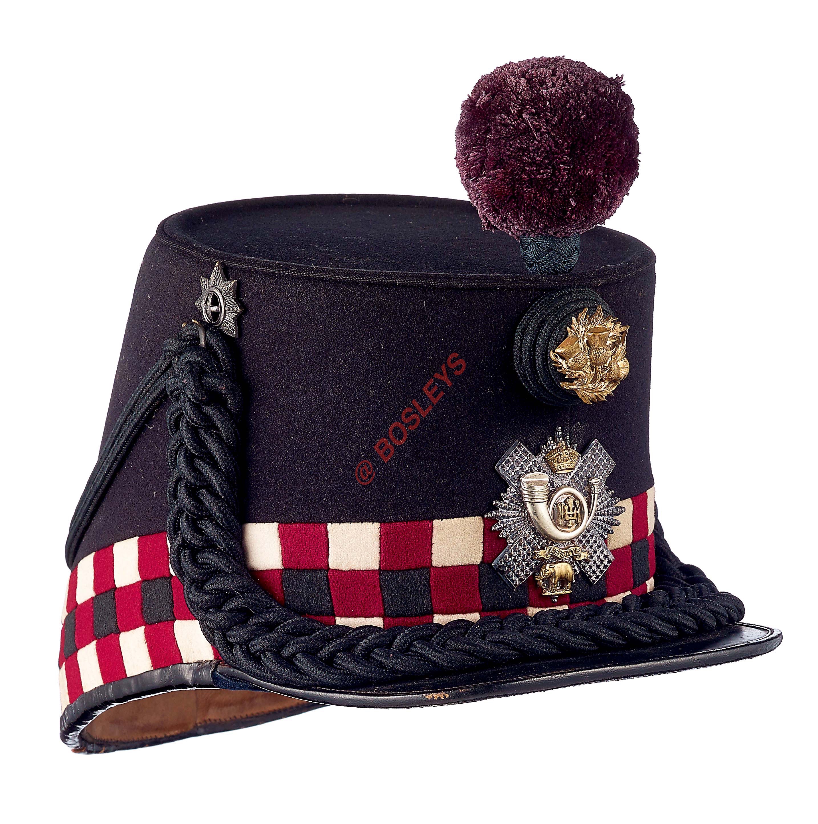 Scottish Highland Light Infantry Victorian Casualty Officer's Shako ...
