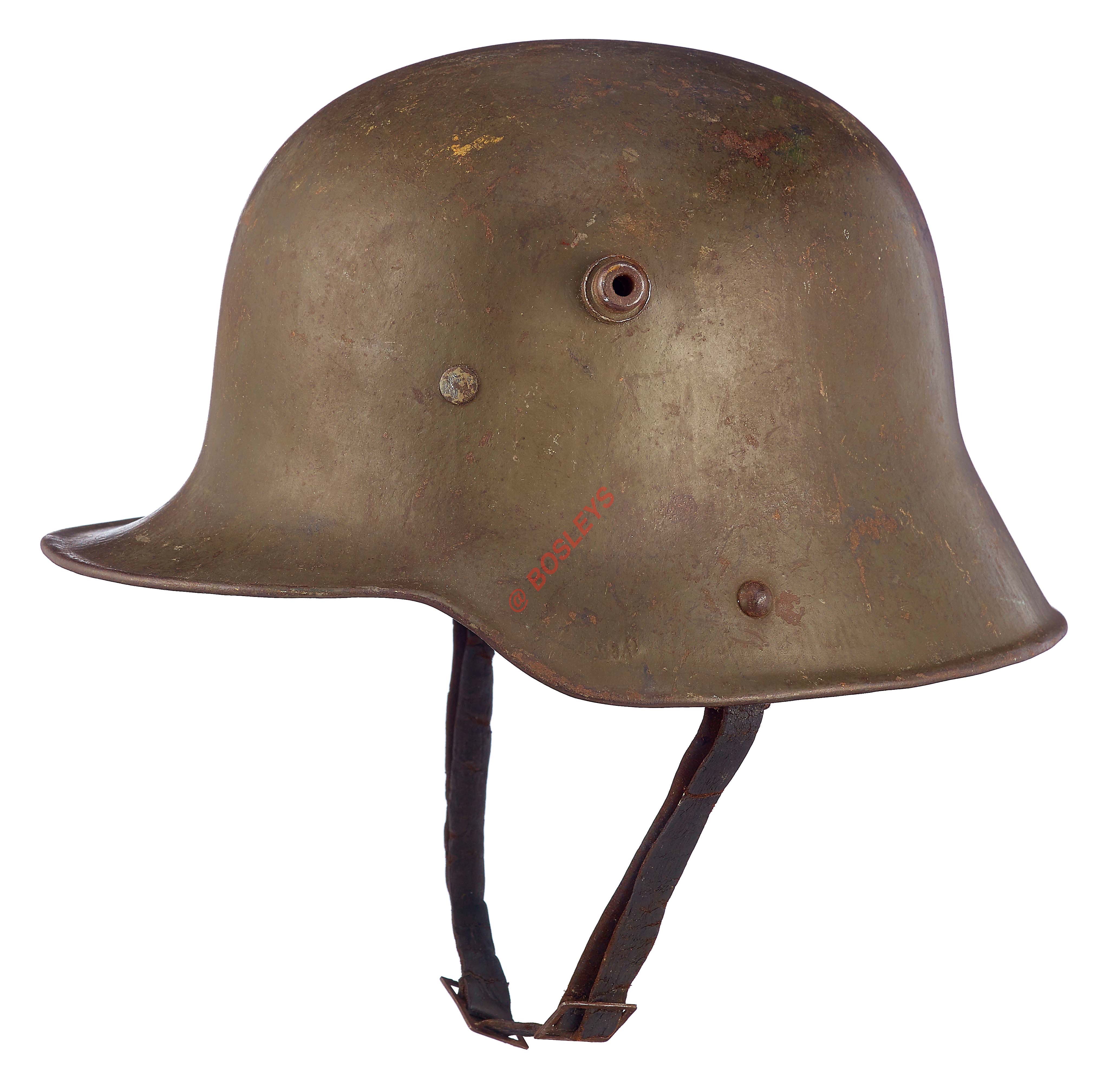 WW1 Imperial German M18 Steel Helmet. A good original untouched helmet ...