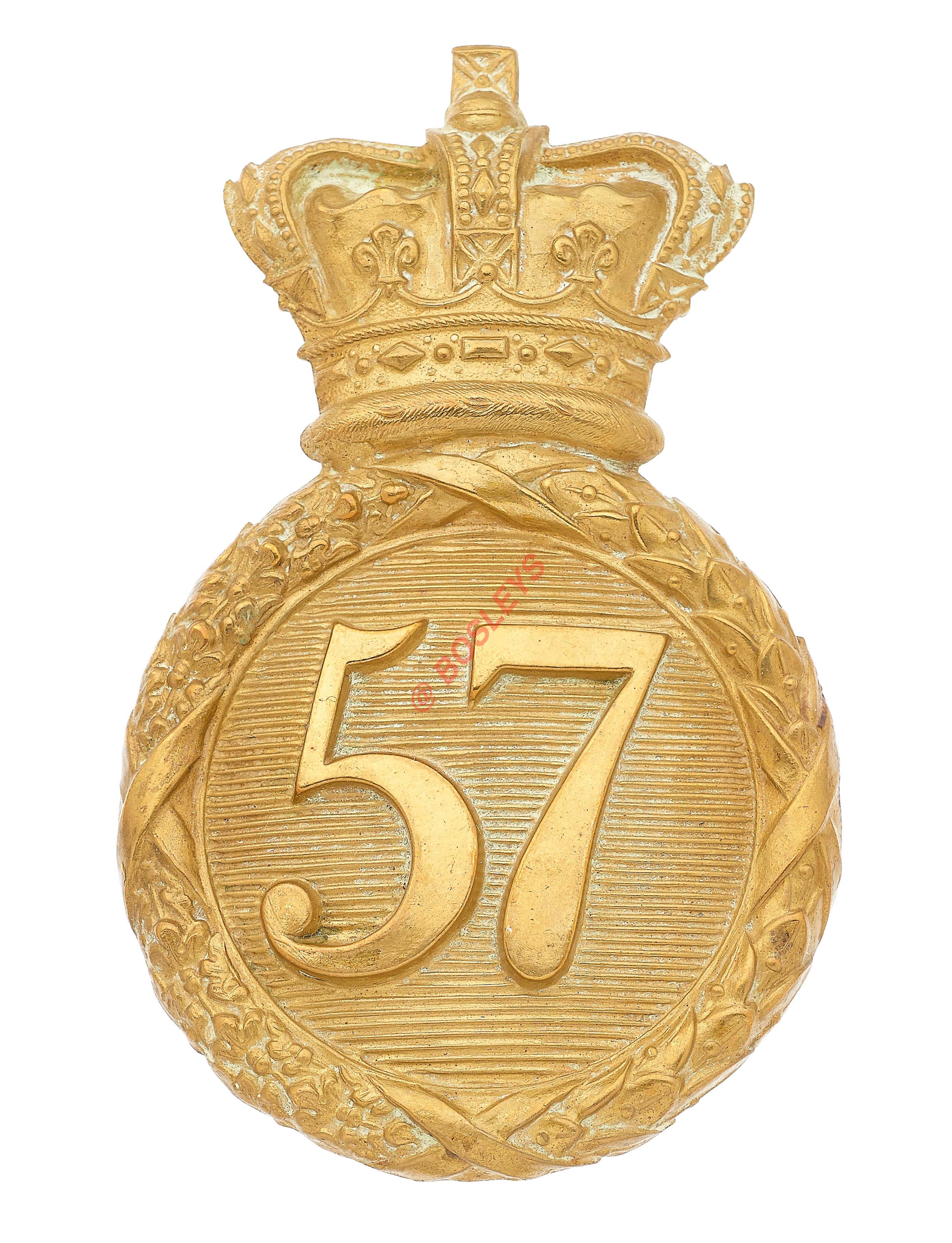 57th (West Middlesex) Regiment of Foot Victorian OR's "Albert" shako ...