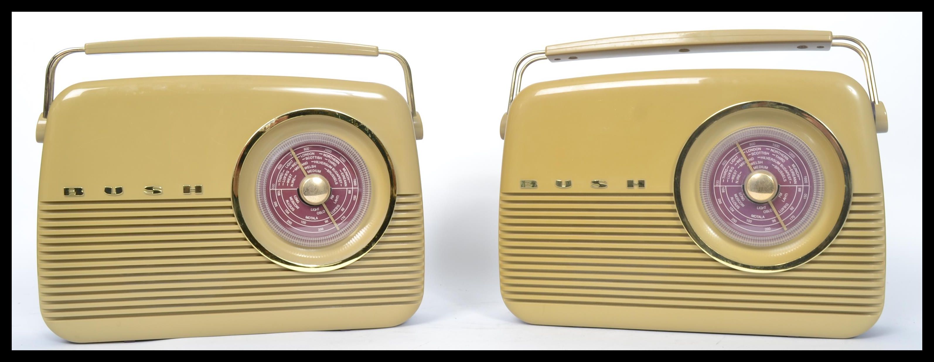 A pair of vintage mid 20th century Bush radios complete with telescopic ...