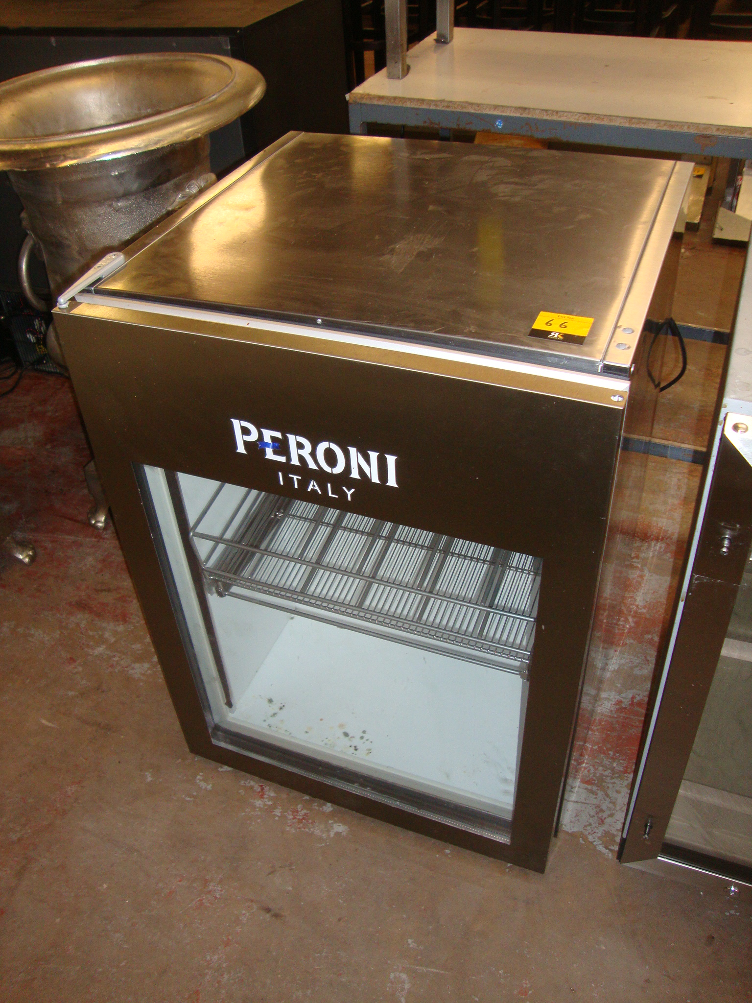 Vestfrost MO90 Peroni branded steel counter height drinks fridge with ...