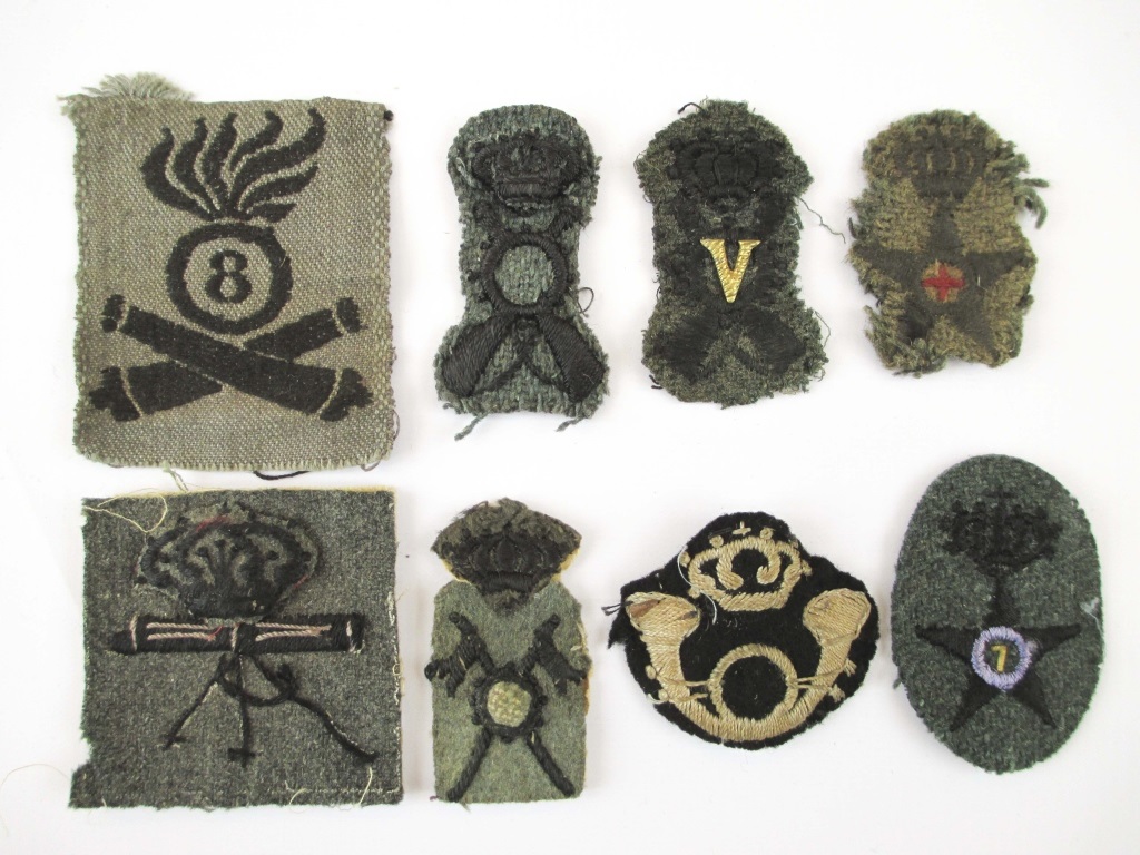ITALY - 8 WW1 ITALIAN ARMY BADGES WWI Italian army badges including cap ...
