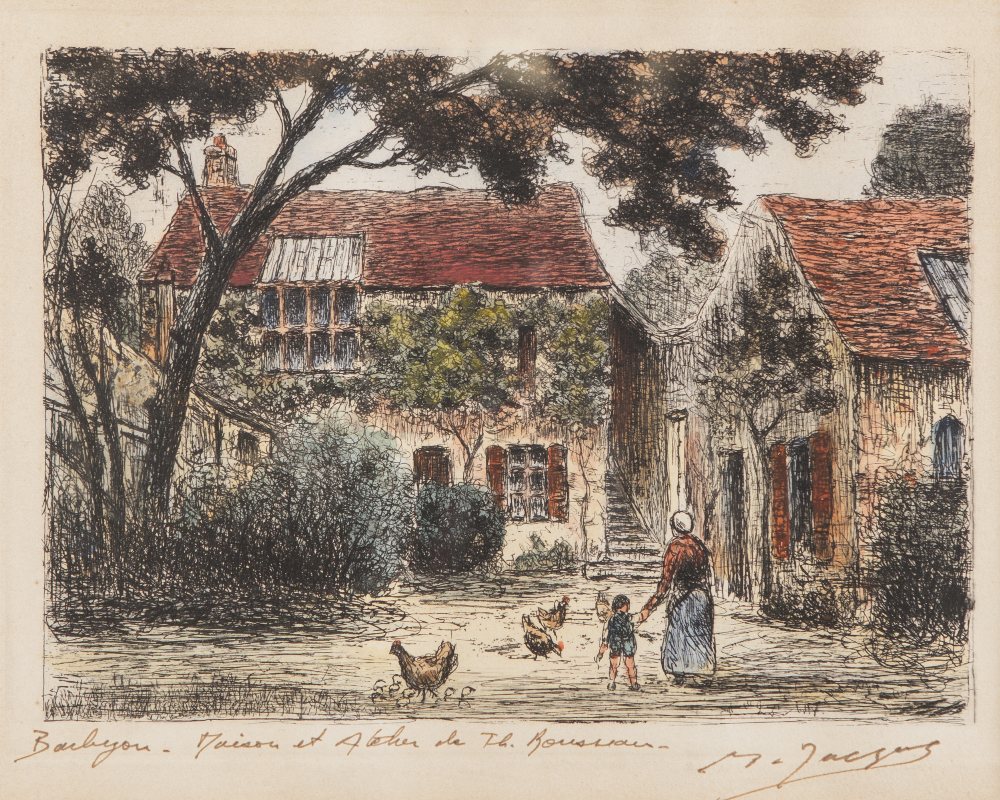 MARCEL JACQUE (1906-1981) ETCHINGS, THREE Barbizon scenes, two hand ...