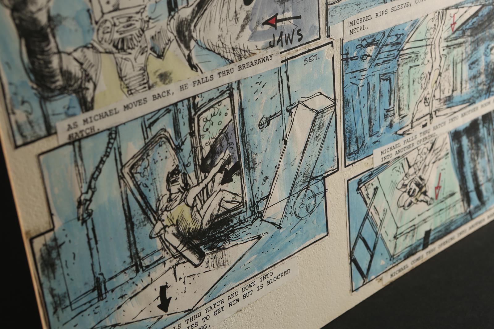 JAWS: The Revenge (1987) - Hand-Coloured Storyboard Set A set of hand ...