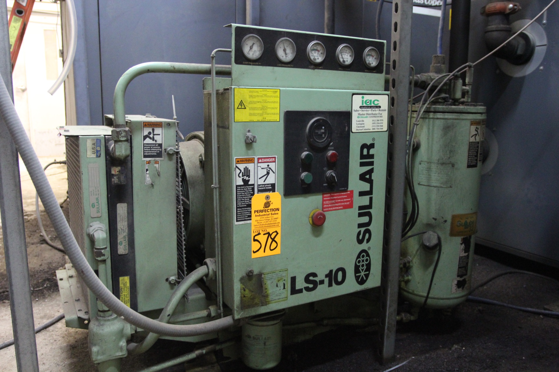 40 HP Sullair LS-10 Air Compressor, s/n unknown