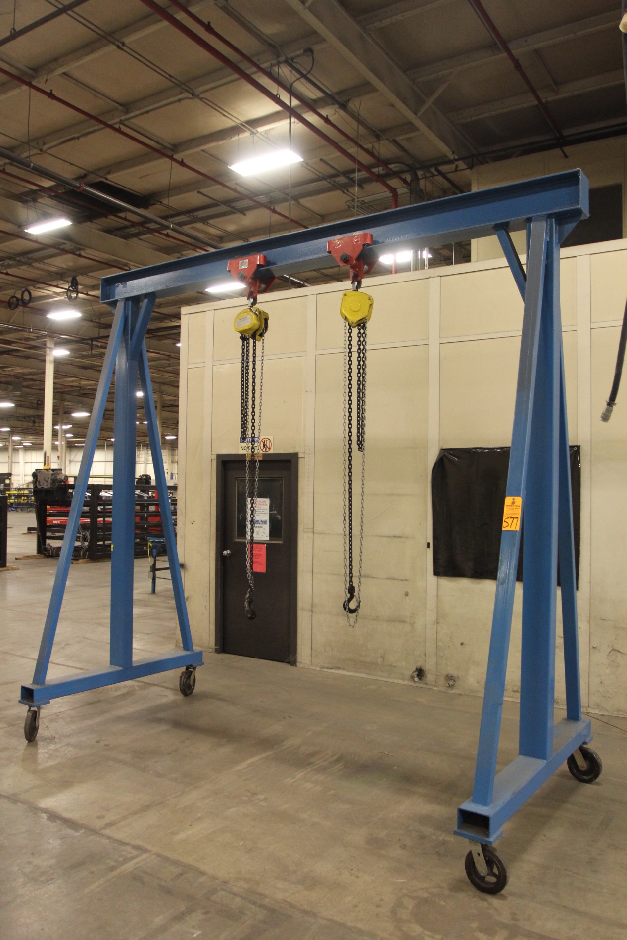 Rolling Gantry, 125" Under Rail x 120" Between Uprights, w/ (2 ...