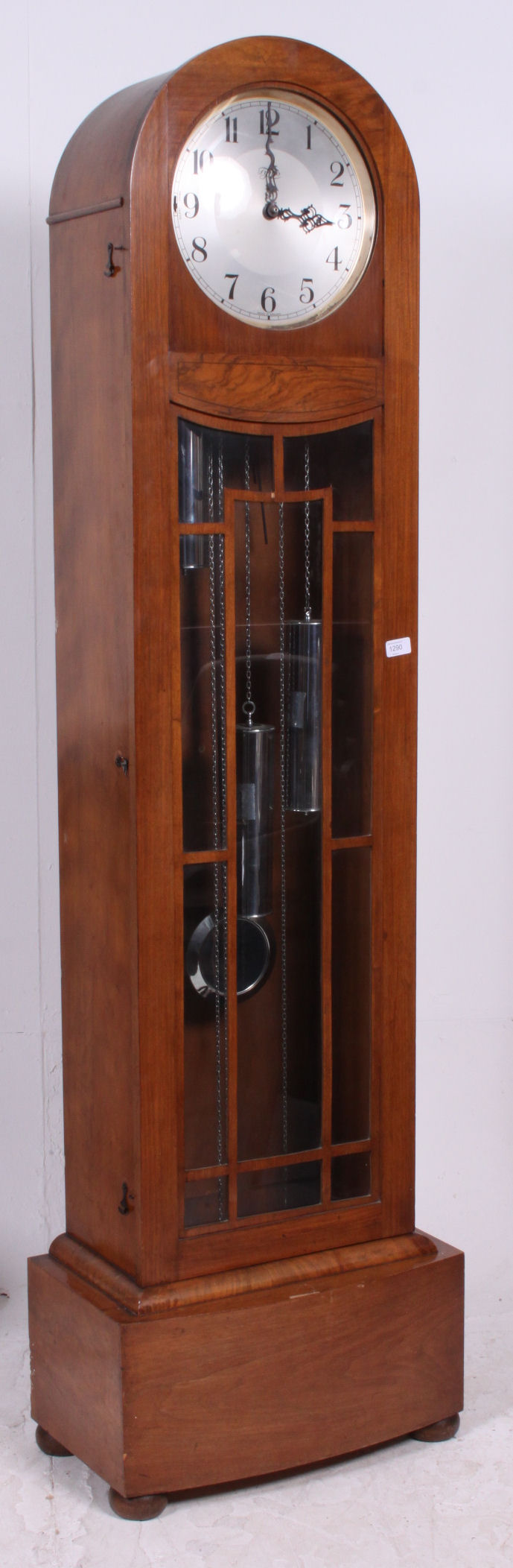A 1930's Art Deco burr walnut Tymo Grandfather longcase clock. The ...