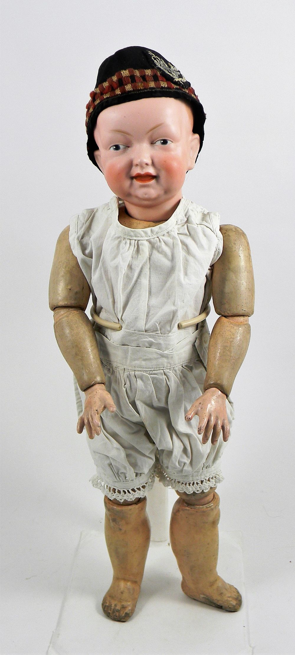 A Fritz Bierschenk bisque head character boy doll, German circa 1910 ...