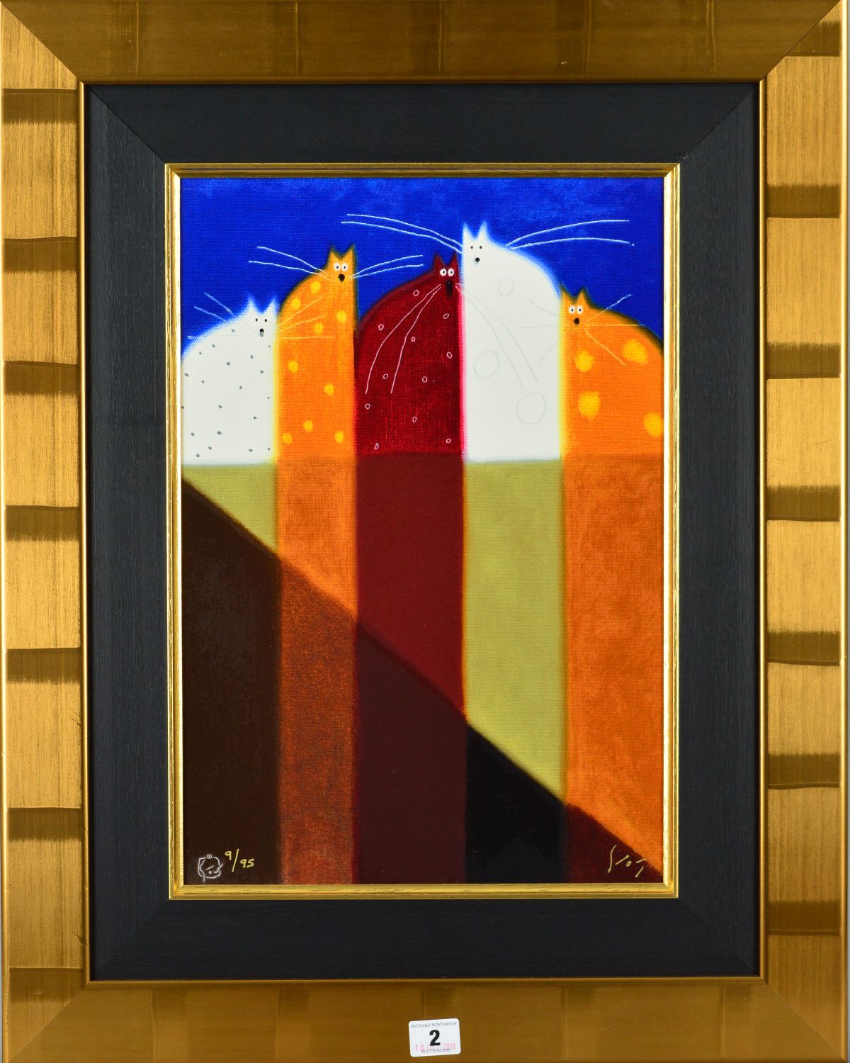 GOVINDER NAZRAN (BRITISH 1964-2008) 'SENTINELS', a limited edition ...