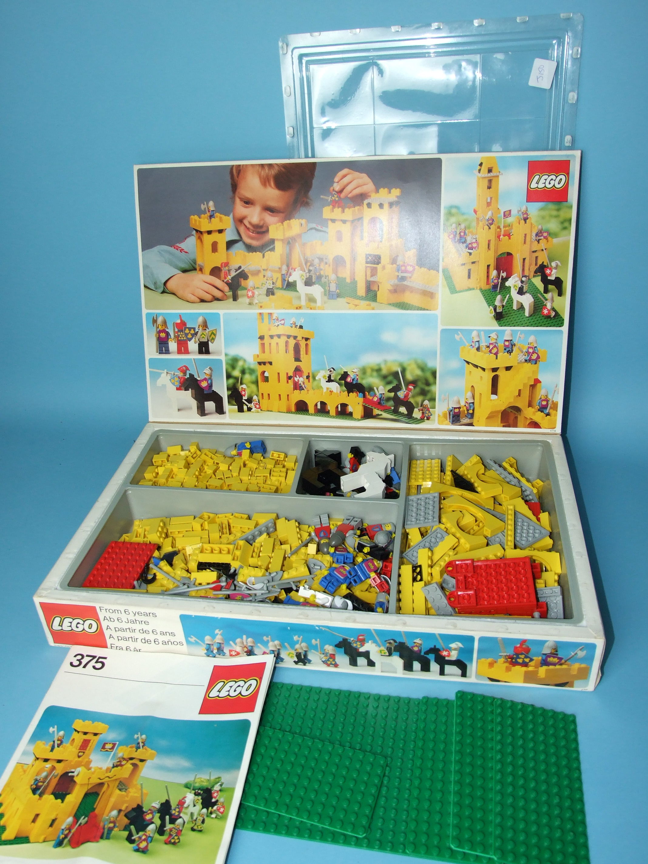 Lego, an early Legoland set 375 Lego Castle, 1978, with original horses ...