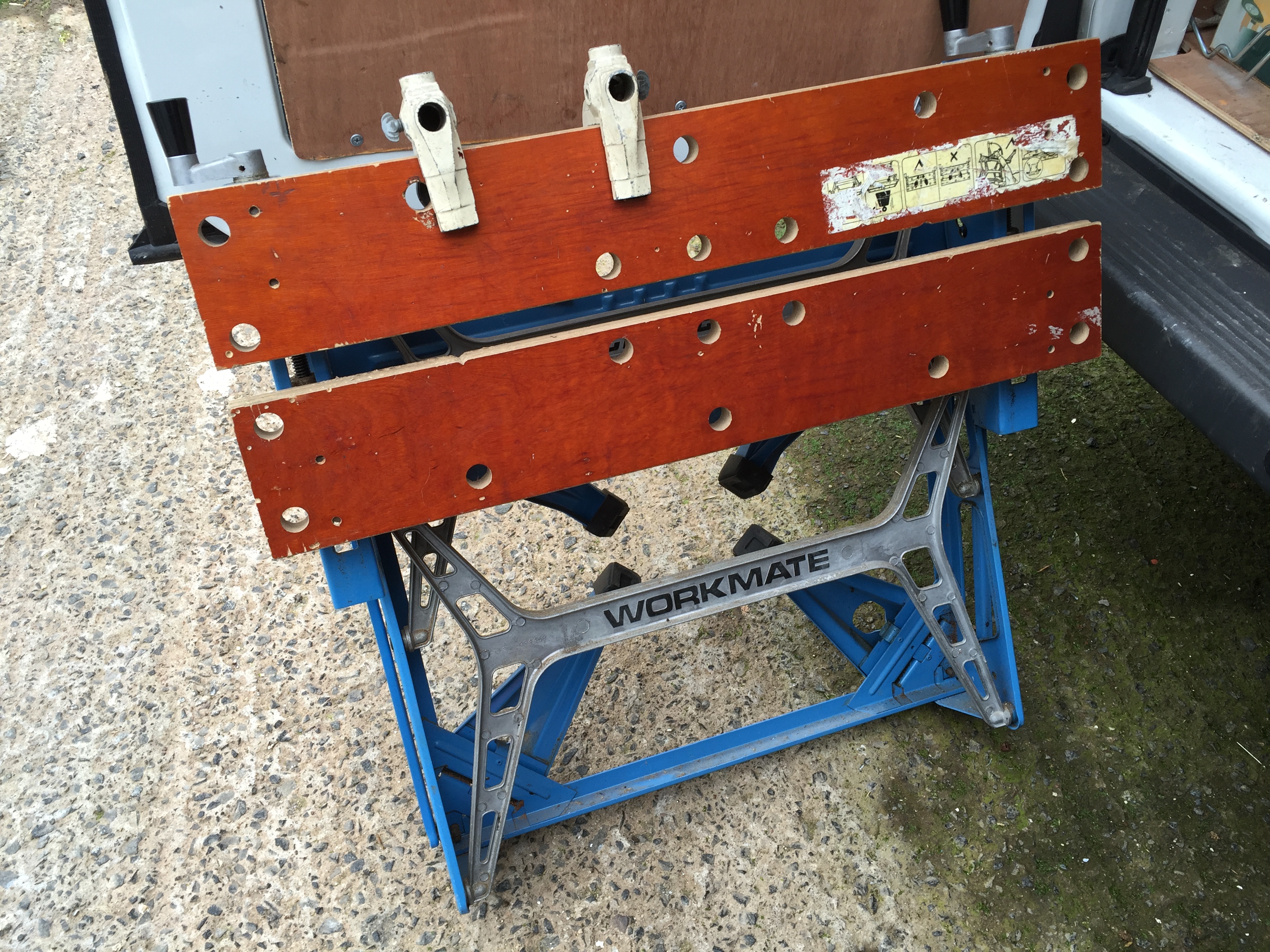 A vintage Black and Decker Workmate bench.