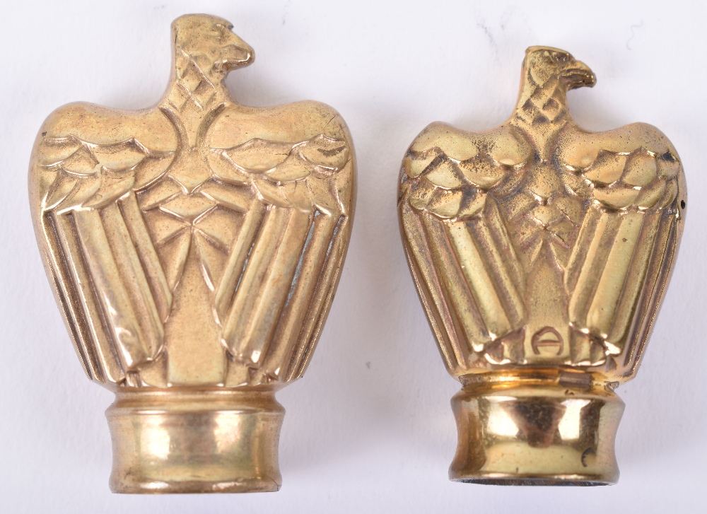 2x WW2 German Kriegsmarine Officers Dagger Pommels, fine gilt brass ...