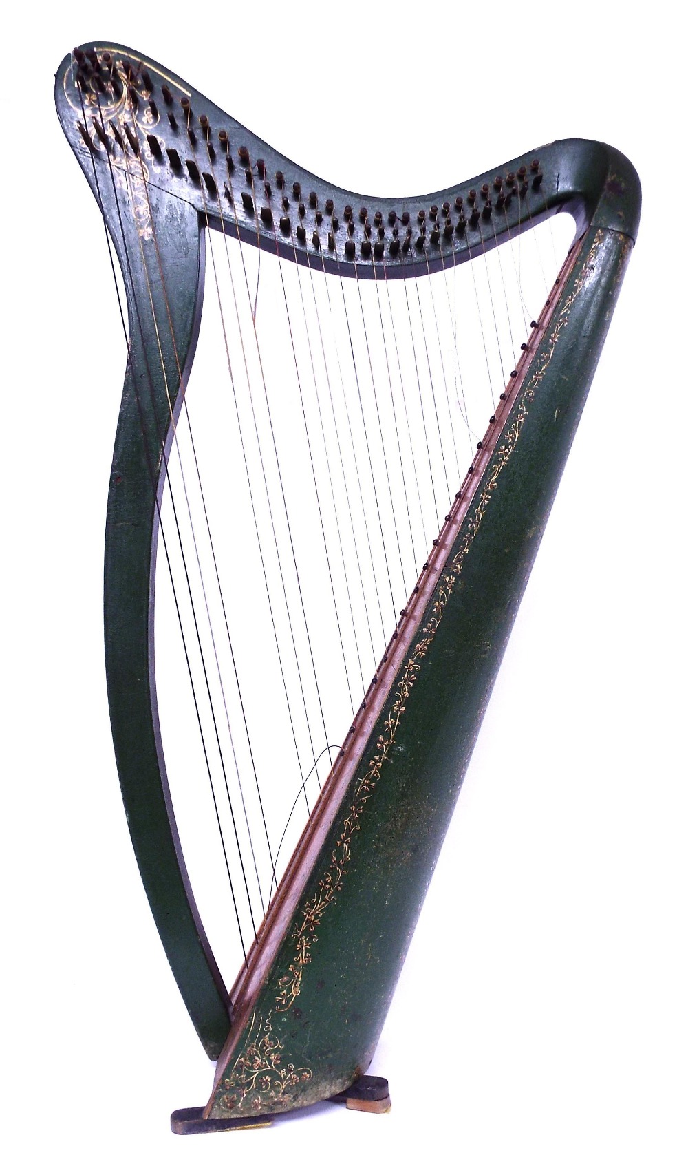Small 19th century Irish harp by and labelled J.Geo. Morley, Harp Maker ...