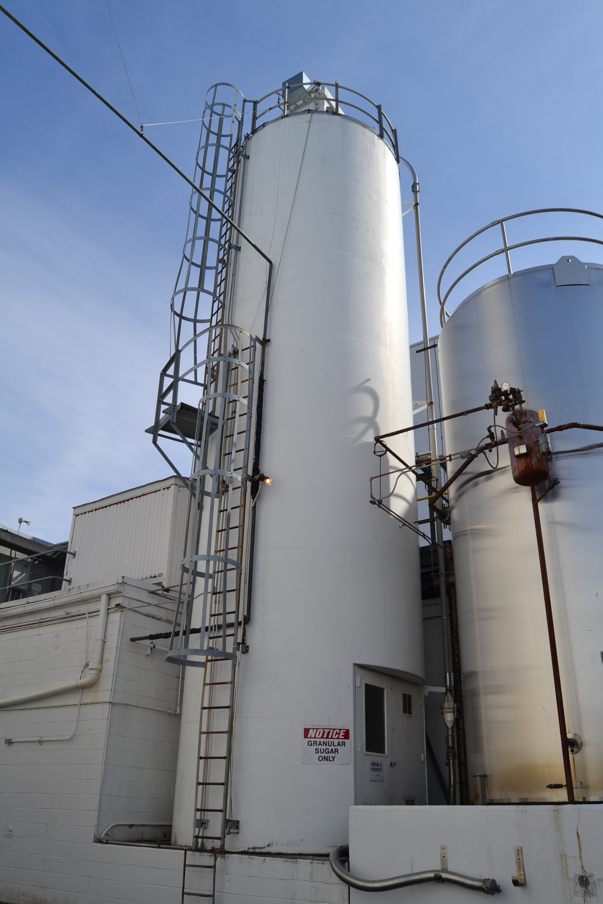 100,000 lb. Capacity Vertical Granulated Sugar Silo with Shick Tube ...