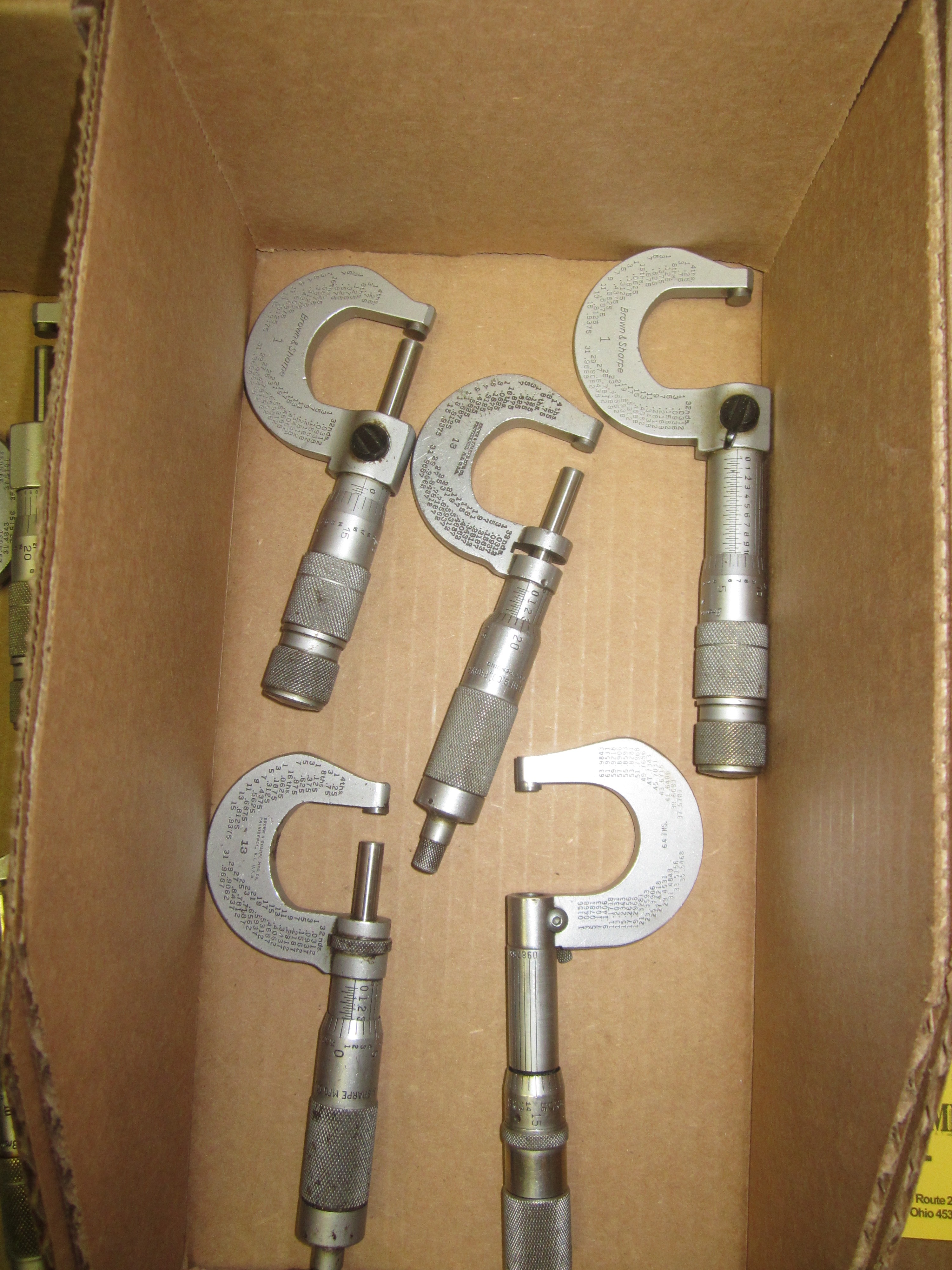 (5) Micrometers, 0 - 1 In.