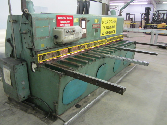 Pearson 10ga x 12' Hydraulic Shear with Backgauge, Finger Guard ...