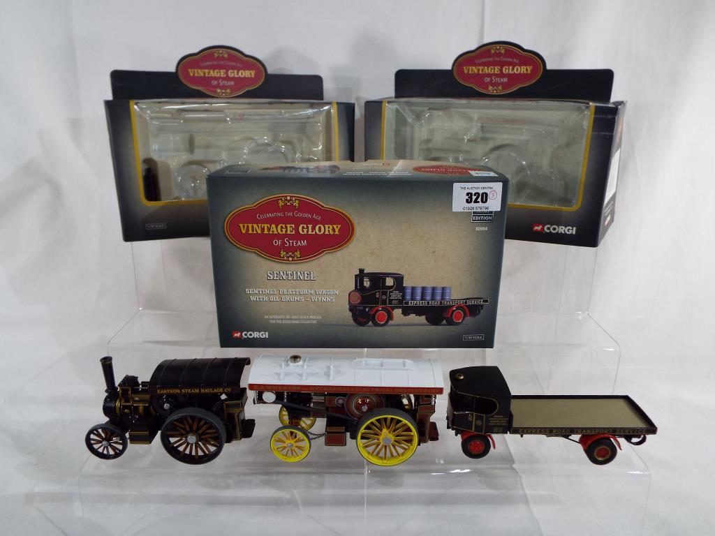 Corgi Vintage Glory of Steam - three diecast models, Fowler B6 road ...