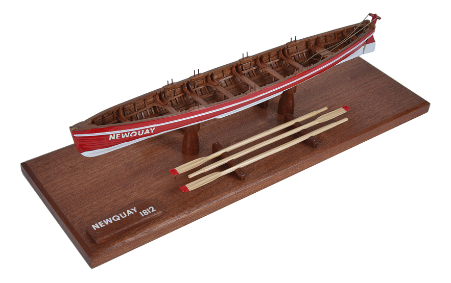 A FINELY PLANKED ½IN.:1FT. SCALE MODEL OF THE CORNISH PILOT GIG NEWQUAY ...