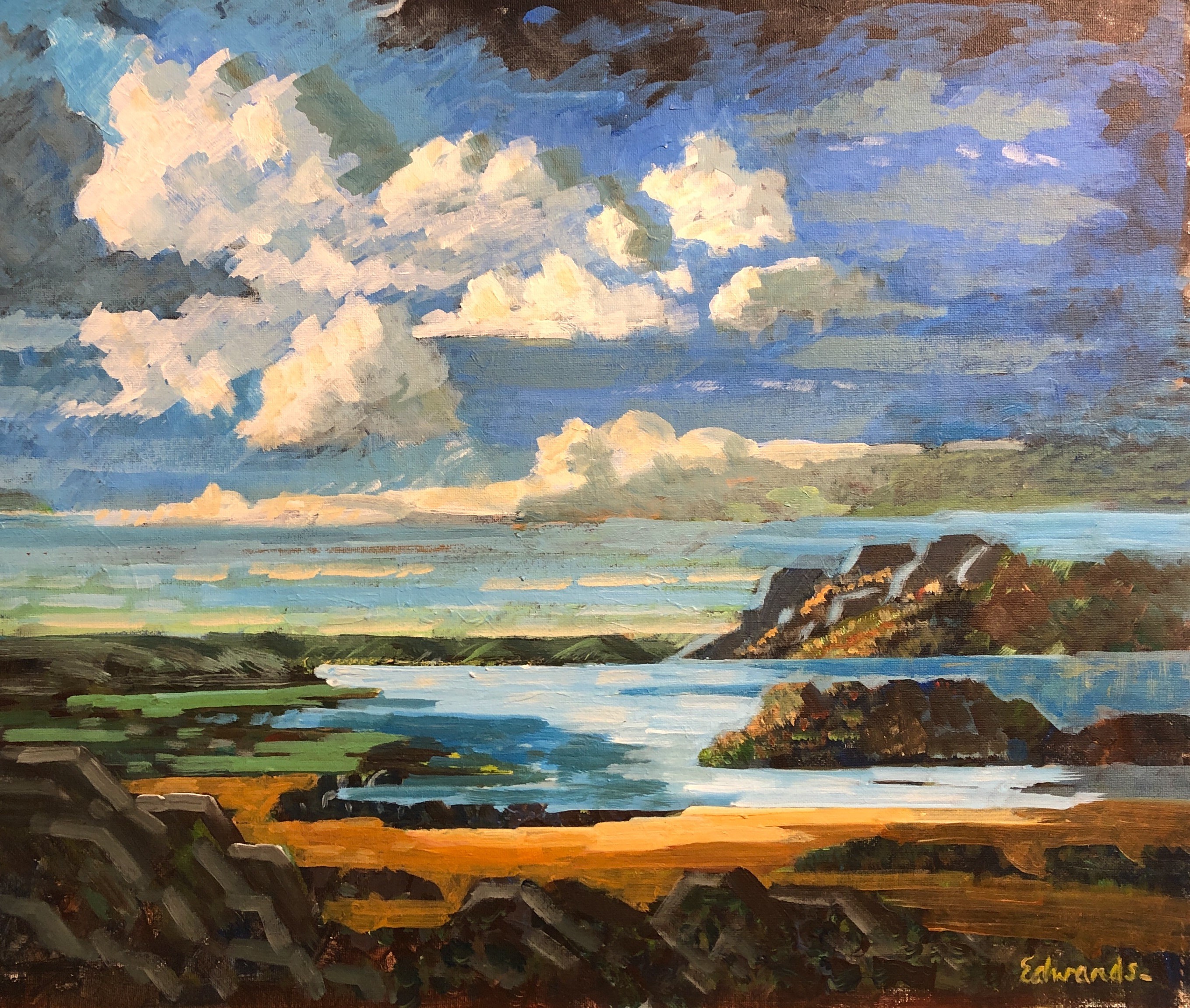 John EDWARDS (1914-?)Four unframed acrylics on board