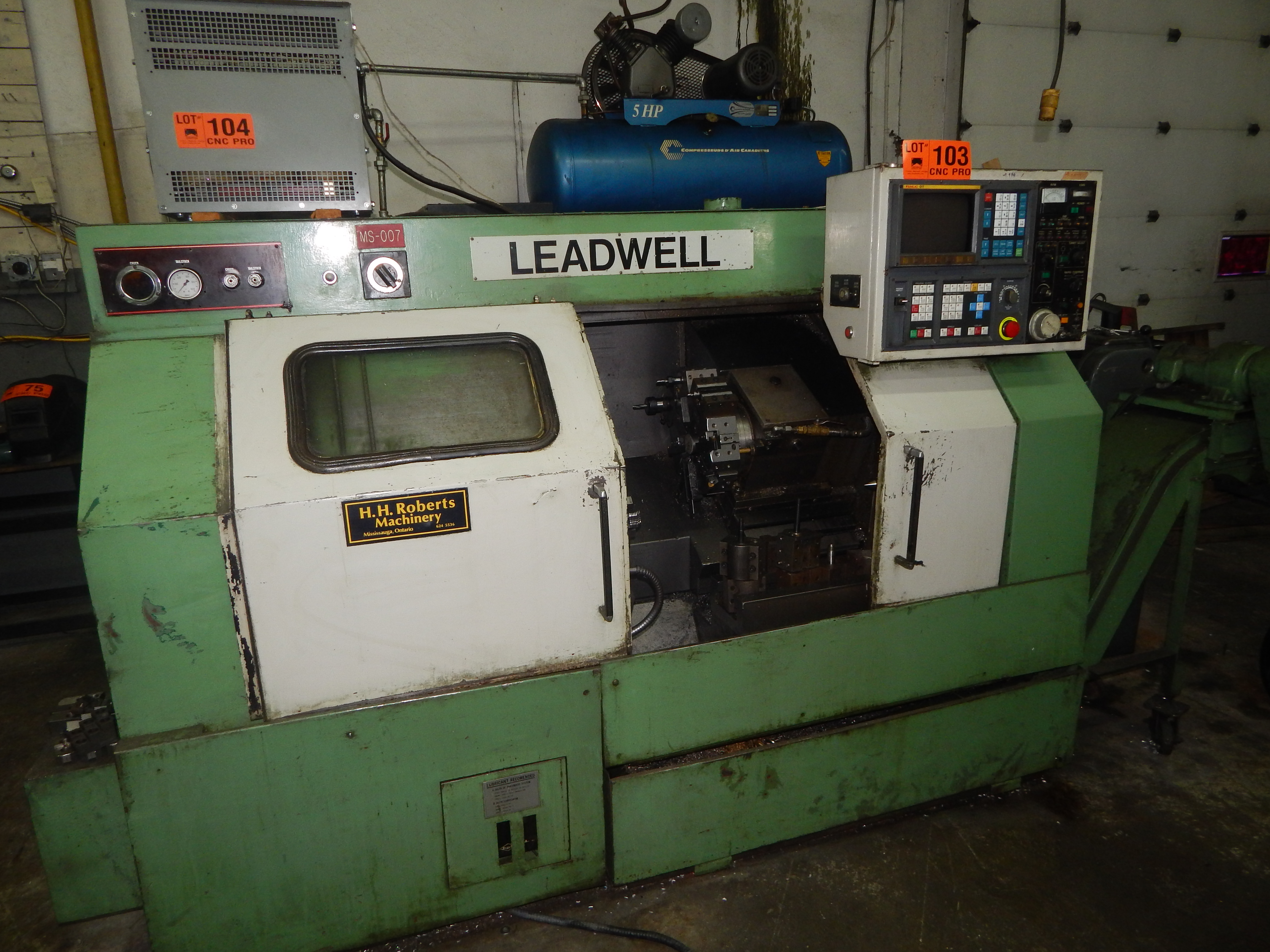 LEADWELL LTC-15 CNC TURNING CENTER WITH FANUC OT-A CNC CONTROL, 12.99 ...